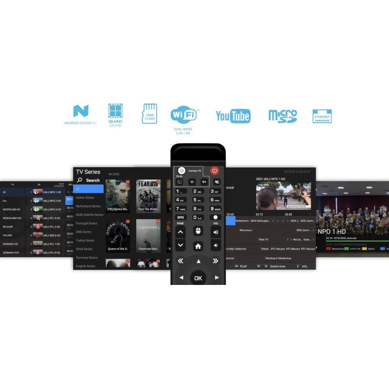 Xsarius Avant 5G – IPTV – OTT – 4K UHD – Android 7.1 – H.265 HEVC